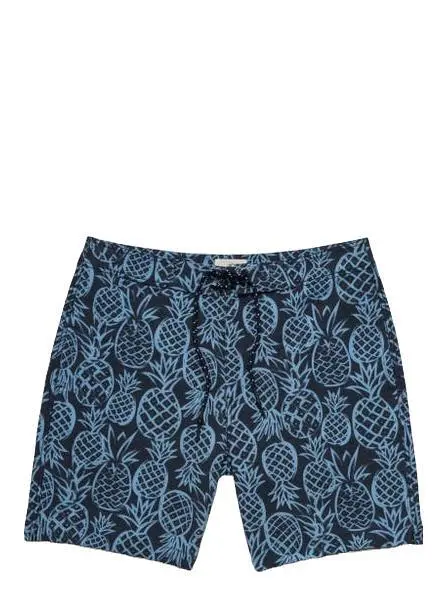 SURFSIDE SUPPLY CO. Duke 7.25" Pineapple Boardshort - Blue