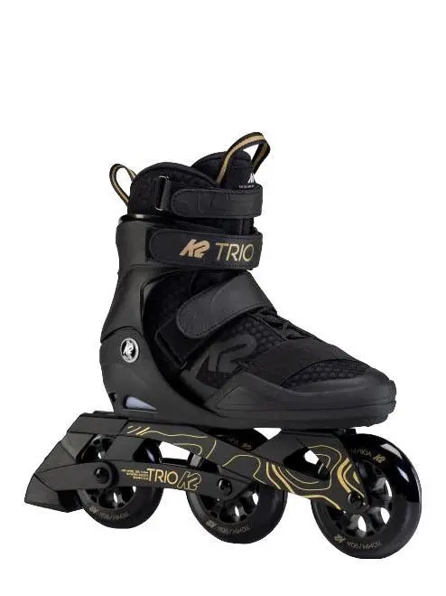 K2 Trio 110 Inline Skates - Black/gold