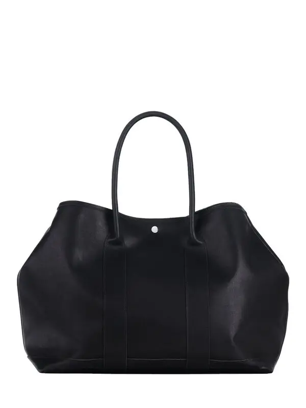 EZRA ARTHUR Audrey American Steer Leather Xl Tote Bag - Black