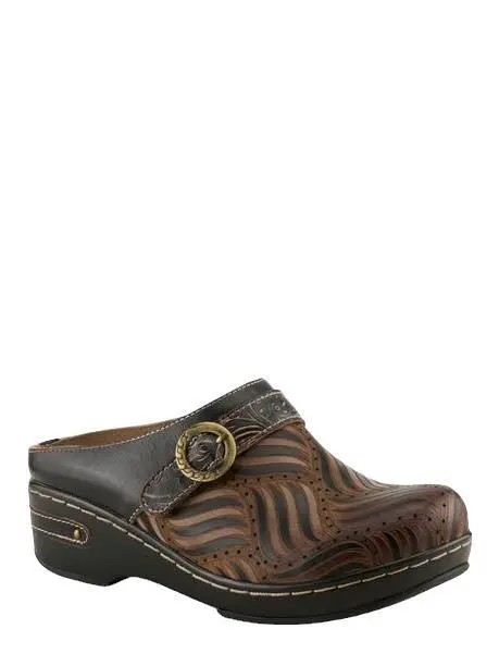 SPRING STEP SHOES Sova Mule - Black/brown Multi