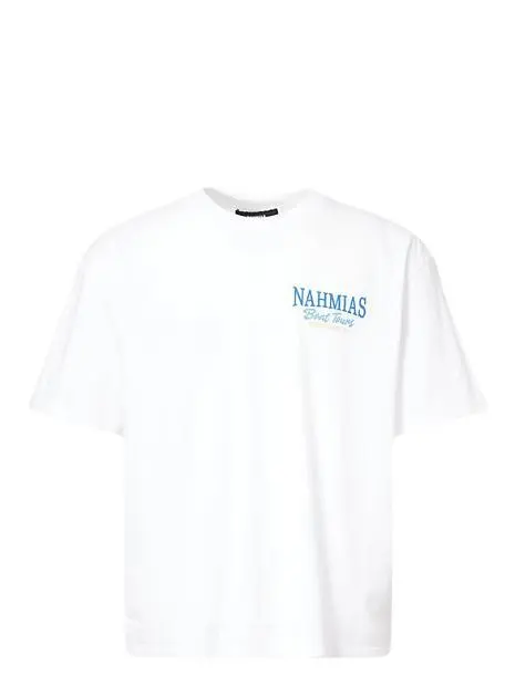 NAHMIAS Boat Tours Boxy Cotton-jersey T-shirt - White