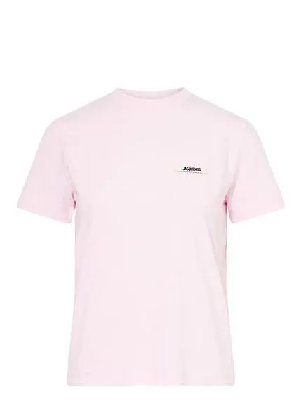 Jacquemus Grosgrain-logo Cotton-jersey T-shirt - Pink 2