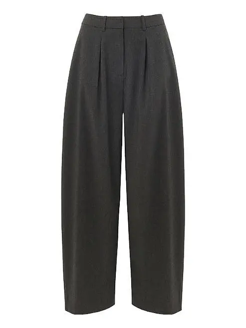 Whistles Barrel-leg Mid-rise Trousers - Grey