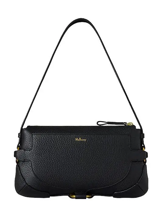 Mulberry Lennox Grained-leather Shoulder Bag - Black