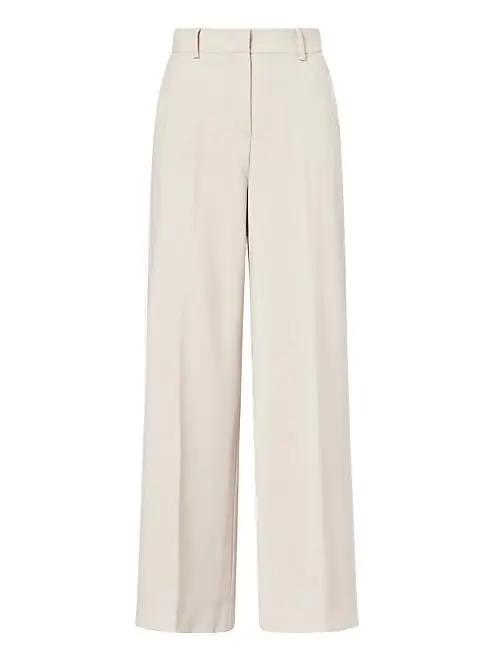 Max Mara Wide-leg Woven Trousers - Sand