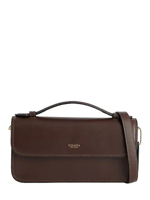 COACH® Elora Leather Crossbody Bag - B4/maple
