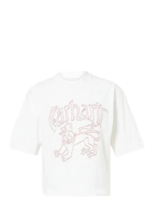 Carhartt Work In Progress Stitched-logo Cotton T-shirt - White