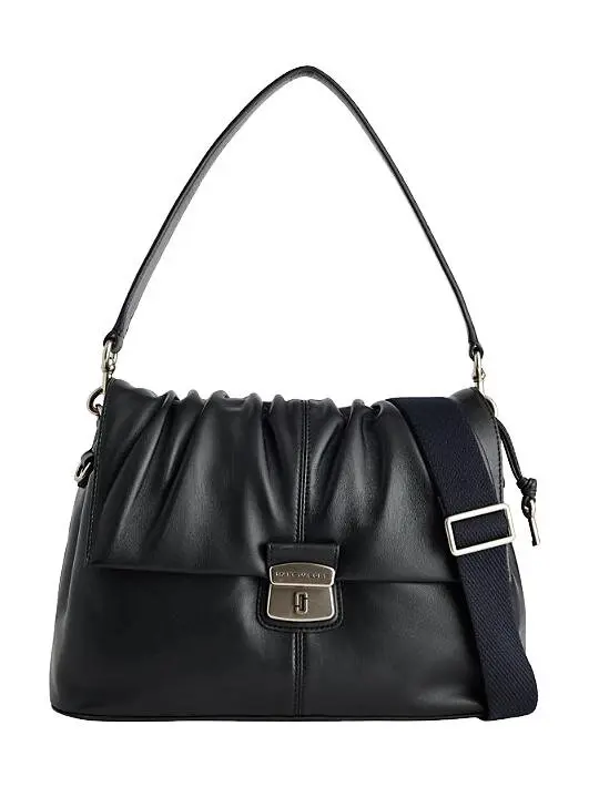 Marc Jacobs The Cristina Messenger Leather Shoulder Bag - Black