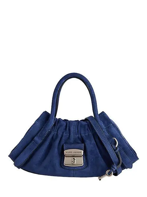 Marc Jacobs Cristina Small Suede Top Handle Bag - Navy