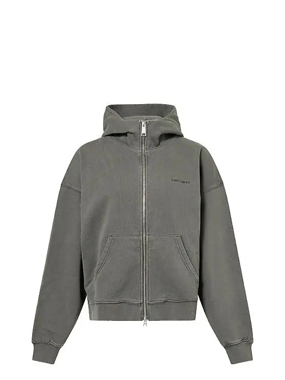 Carhartt Work In Progress Benton Zip-up Cotton Hoody - Graphite
