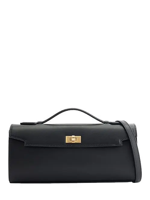 ANYA HINDMARCH Mortimer Leather Clutch - Black
