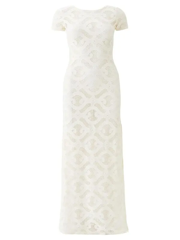 Melissa Odabash Briony Laser-cut Maxi Dress - Ivory