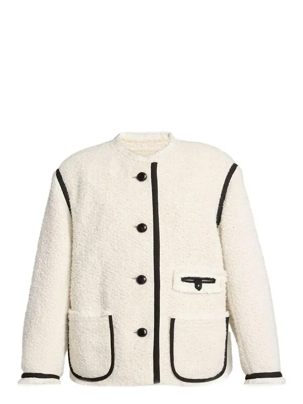 Isabel Marant Maylin Contrast-trim Tweed Jacket - Ecru