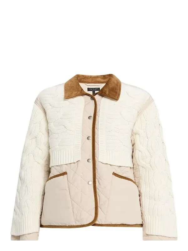 Rag & Bone Ivy Mixed-media Jacket - Ivory