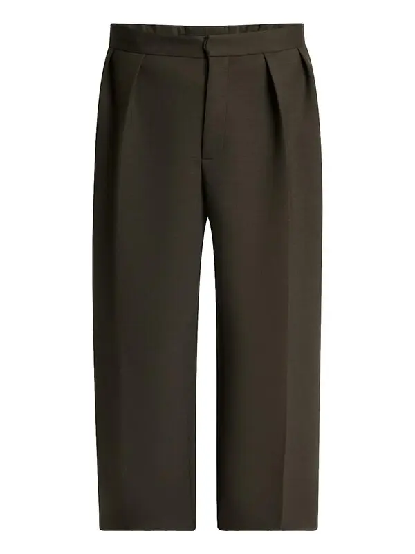 Jacquemus Le Pantalon Wide-leg Pleated Pants - Dark Khaki