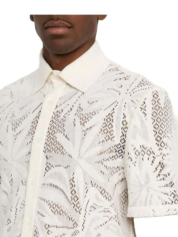 Simkhai Apos;s Conrad Lace Button-front Shirt - Ivory
