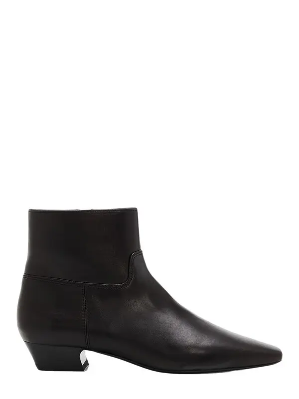 STUART WEITZMAN Stassi Leather Ankle Boots - Black
