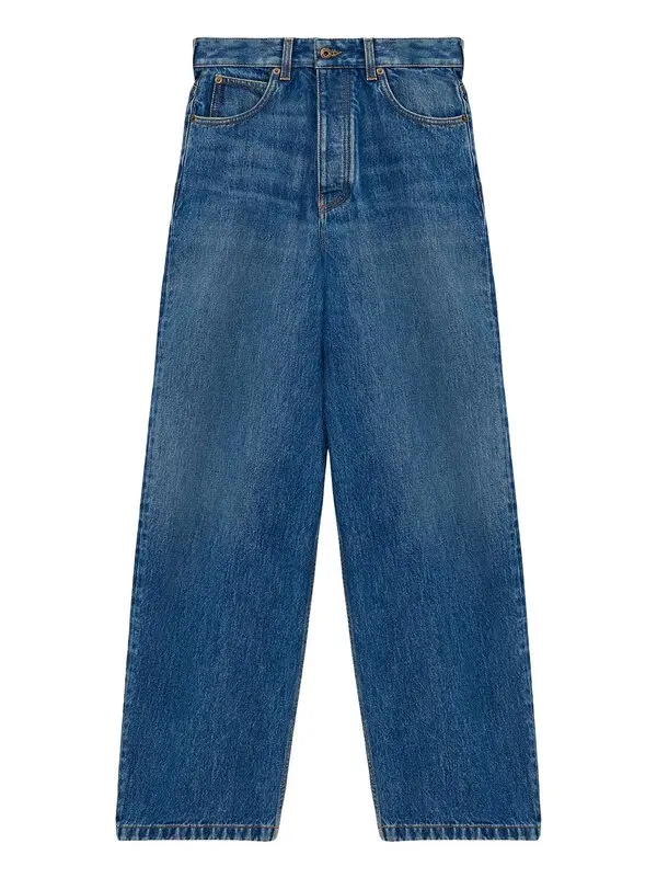 Loewe Straight Fit Cropped Jeans - Vintage Blue