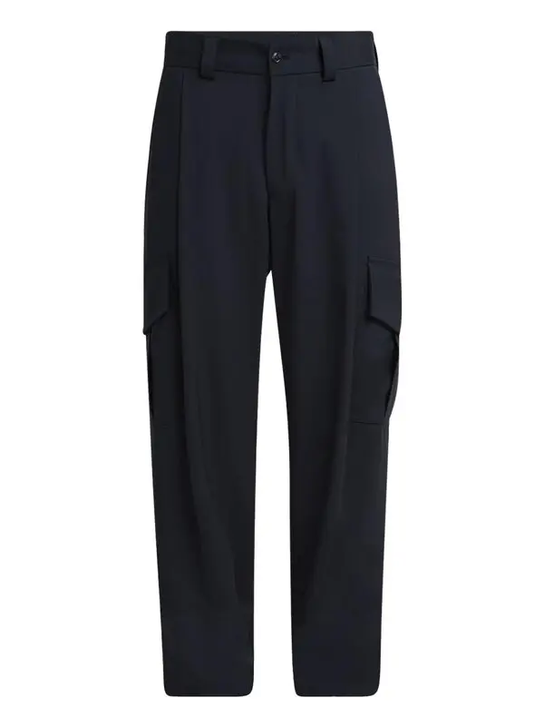 Giorgio Armani Wool Cargo Pants - Solid Blue Navy