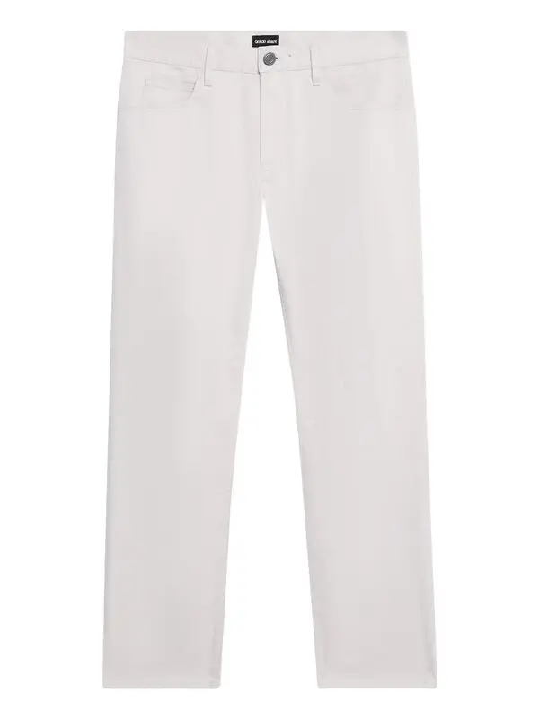 Giorgio Armani 5-pocket Stretch Cotton Pants - White Multi