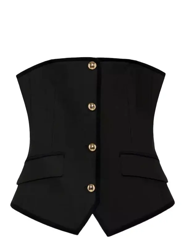 Simkhai Cambrie Button Top - Black