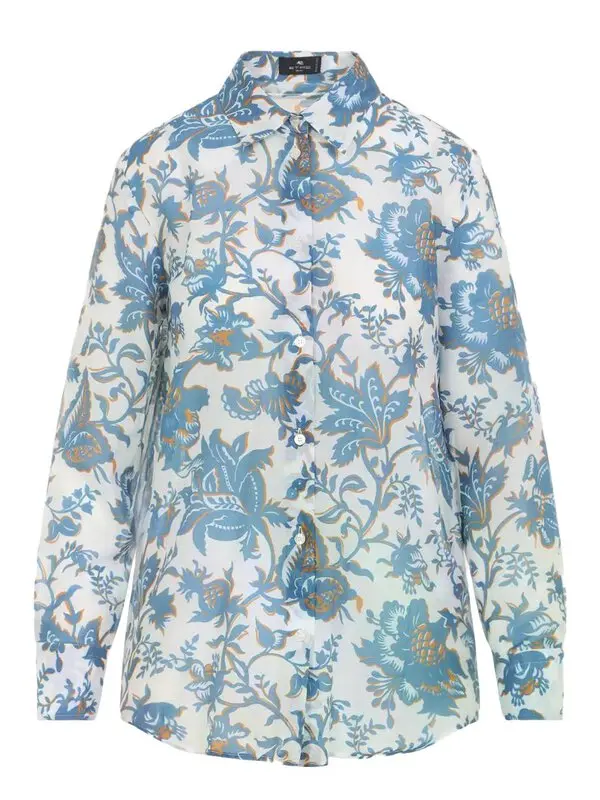 Etro Floral-print Buttoned Shirt - White