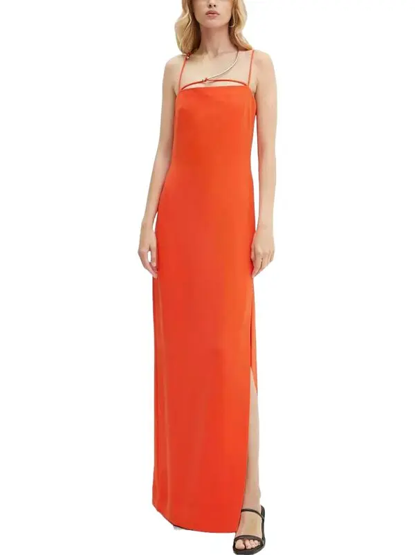 Stine Goya Sofie Strap Cut-out Maxi Dress - Orange