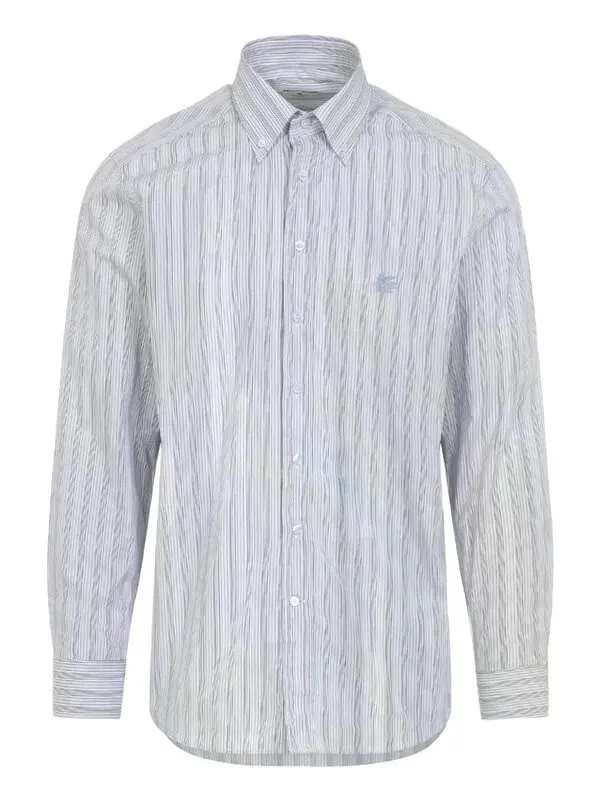 Etro Striped Logo-detail Shirt - White