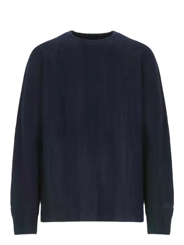 MC2 SAINT BARTH Raglan-sleeved Ribbed Sweater - Blue