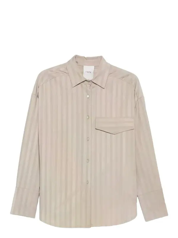 RAME Striped-pattern Pocket Shirt - Neutrals