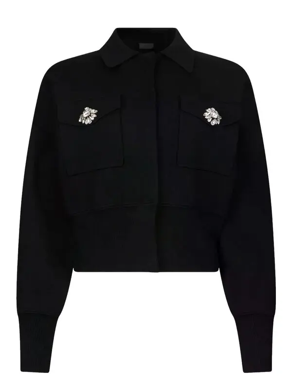 Liu Jo Bejeweled Knit Jacket - Black