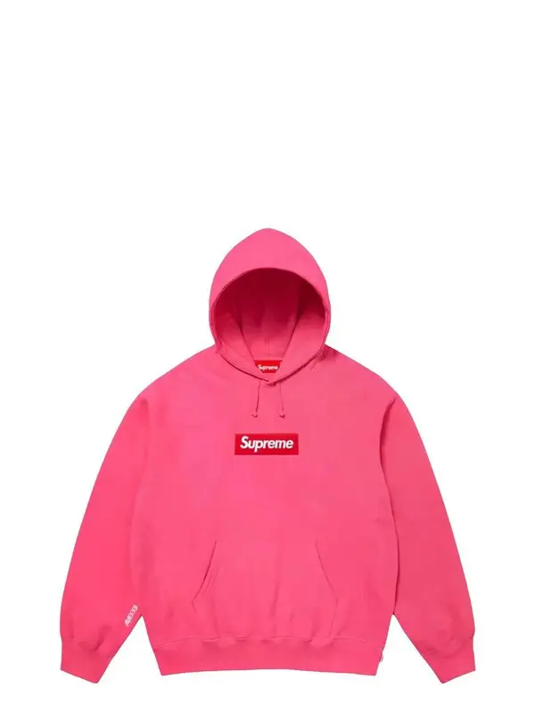 Supreme Hooded Sweatshirt With Logo Patch - Pink