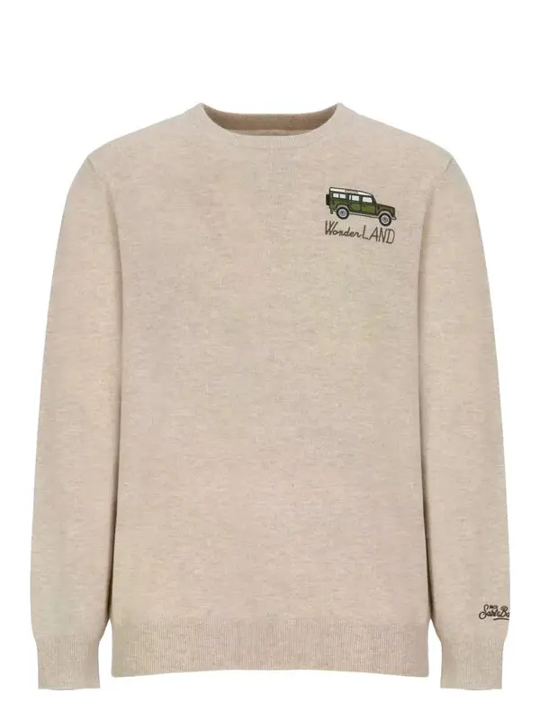 MC2 SAINT BARTH Car Embroidered Sweater - Neutrals