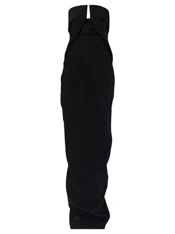 Rick Owens Cut-out Strapless Maxi Dress - Black