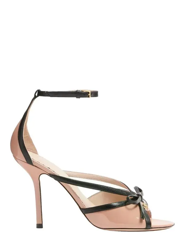 Valentino Garavani Bepointy Leather Sandals With Bow Detail - Pink