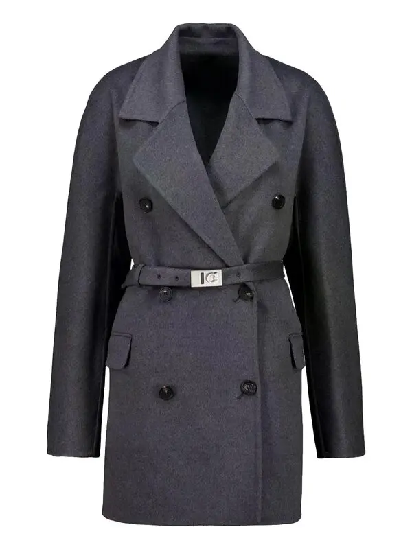 FERRAGAMO Double-breasted Coat - Grey