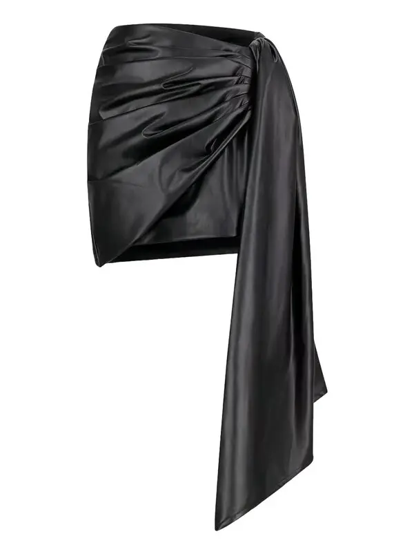 David Koma Draped Mini Skirt - Black