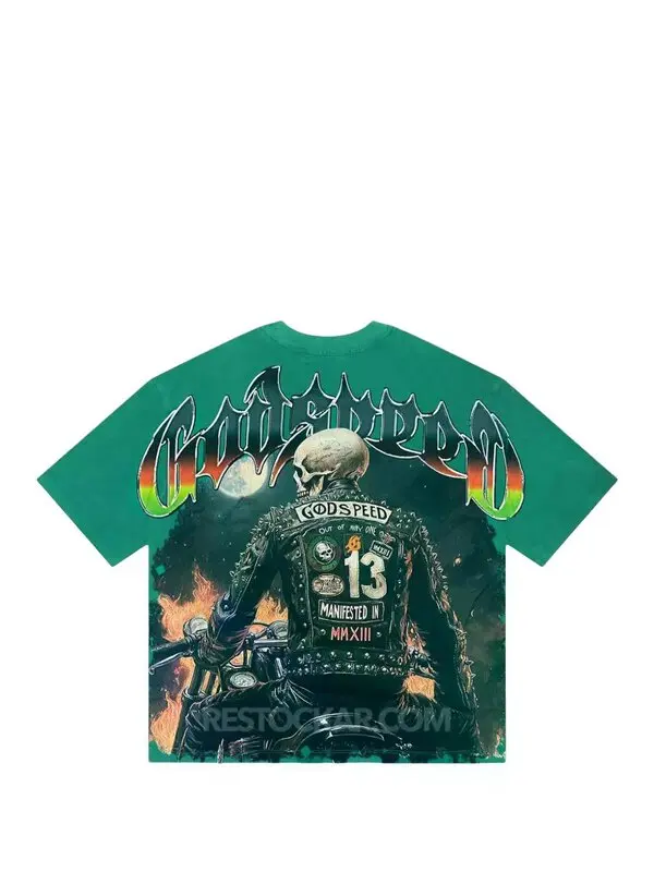 GODSPEED Biker Nation Graphic-print T-shirt - Green