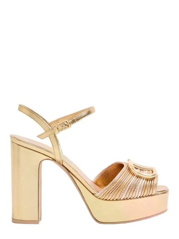 Valentino Garavani 115mm Vlogo Signature Sandals - Gold