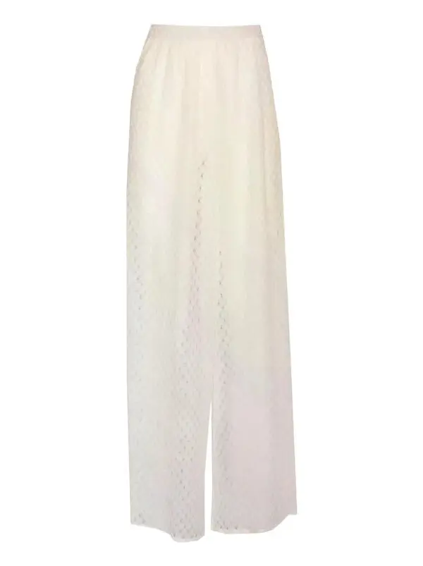 Missoni Raschel-knit Wide-leg Trousers - White