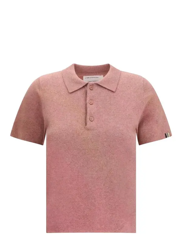 EXTREME CASHMERE X N°198 Salamander Button Polo Shirt - Pink