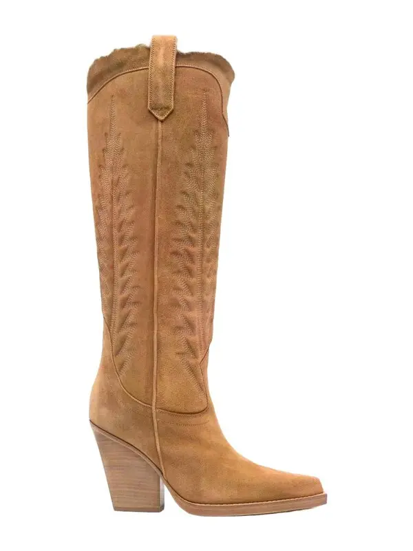 Paris Texas Suede Boots - Brown