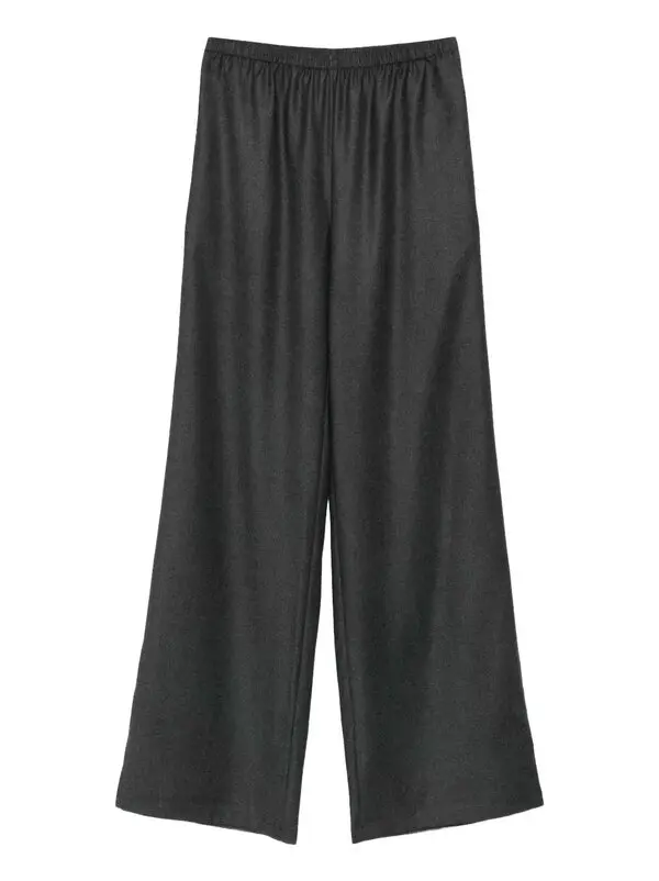 A.M.G. Elastic-waist Wool Trousers - Grey
