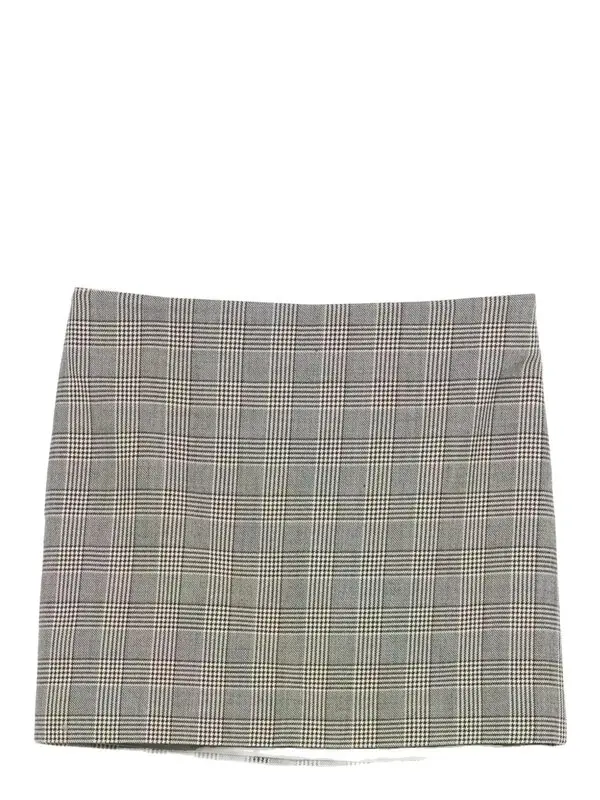 A.M.G. Checked-pattern Mini Skirt - Grey