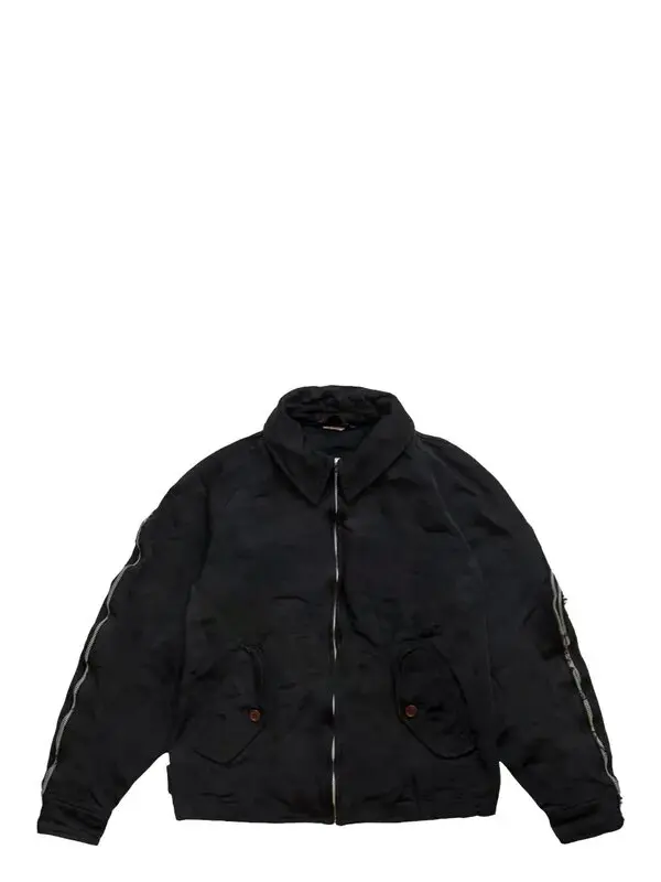 Comme Des Garçons Camouflage Zip-fastening Jacket - Black