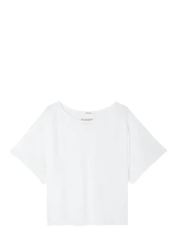 American Vintage Apoly Boat-neck T-shirt - White