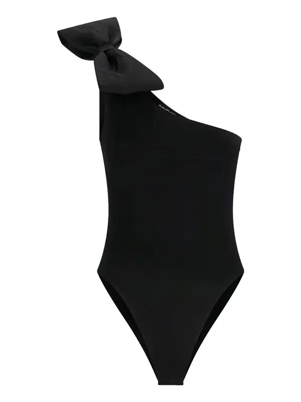 David Koma One-shoulder Bow-detail Body - Black