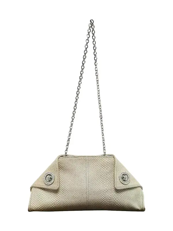 TOD'S Shimmer Lizard Girelli Crossbody Bag - Neutrals