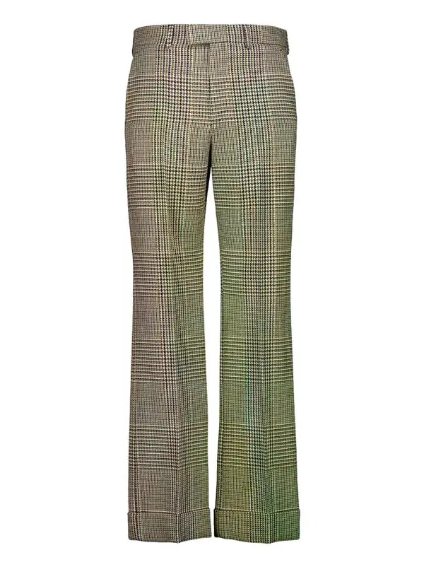 Valentino Garavani Checked Straight Trousers - Green