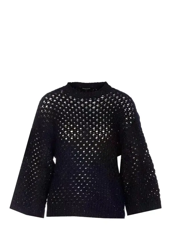 Fabiana Filippi Sequin-detail Crew-neck Sweater - Blue